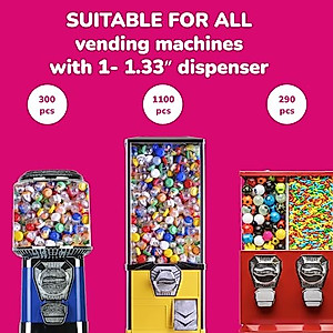 Vending Machine Capsules - 1.1 Inch Tiny Frosty Clear-Colored Acorn Capsules - 30 Pcs Empty Toy Capsules - Plastic Capsules for Toys - 28 mm Prize Machine Capsules - Small Colored Containers