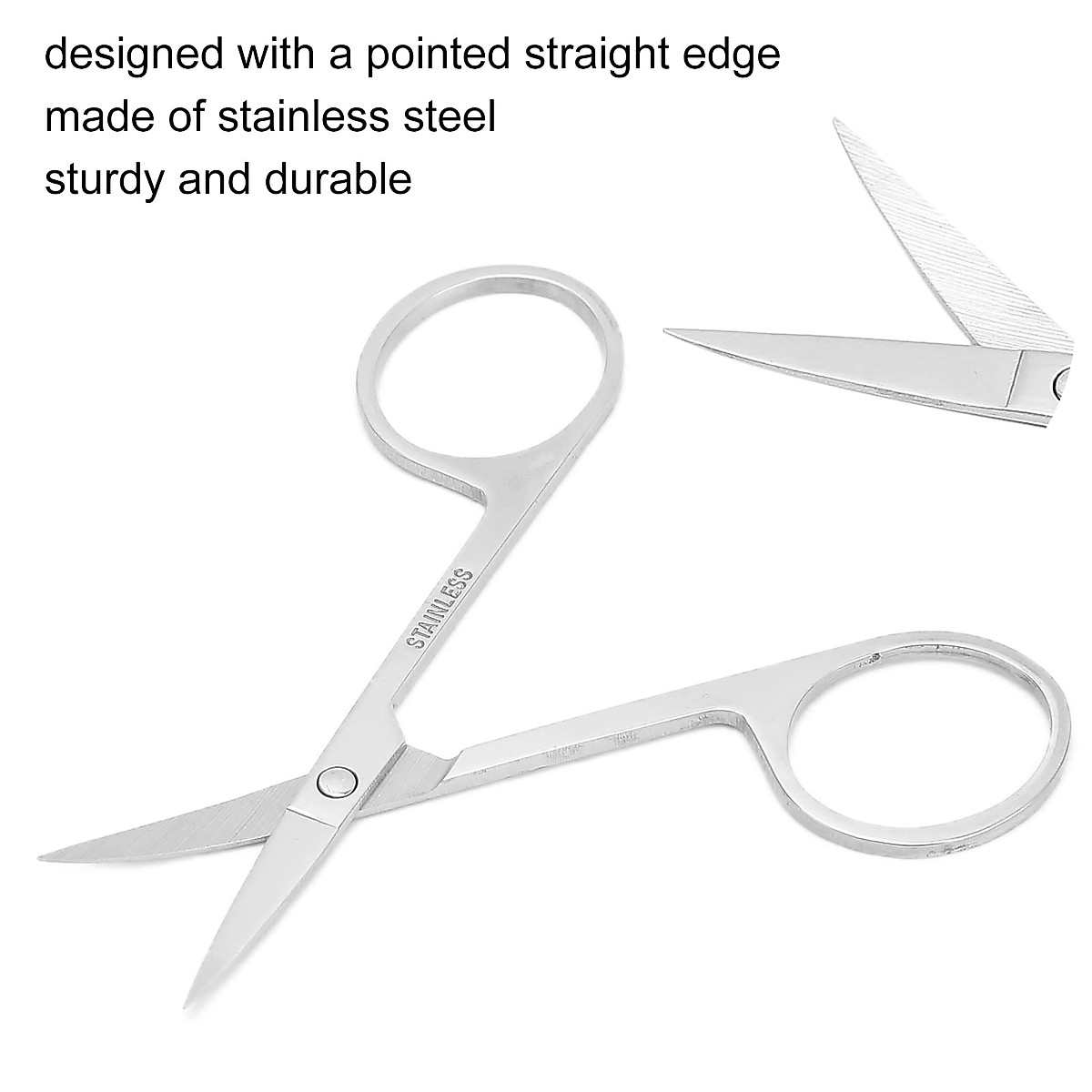 Hair Cutting Scissors Facial Nose Ear Hair Grooming Scissors Hair Removal Scissor Hair Clippers, Eyebrow Eyelash Trimming Scissors Men's Beard Mustache Care