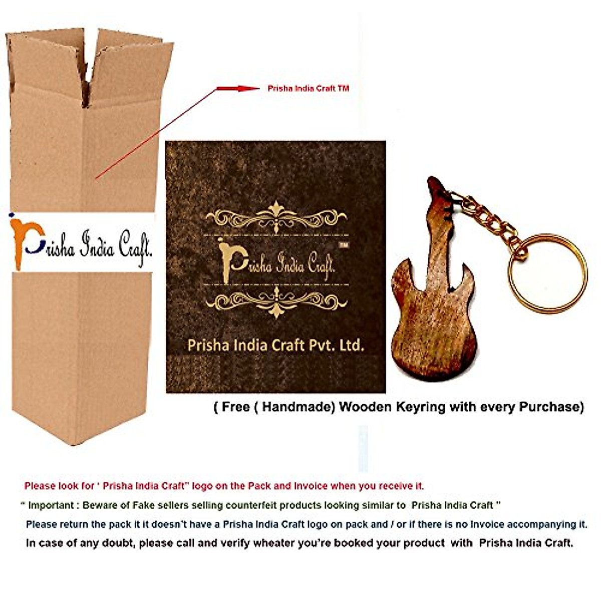 Set of 3 Prisha India Craft SMALL SIZE Steel Copper HANDI with Lid and Serving Spoon - Set of Copper Handi and Serving Spoon - Bowl Dia - 5.00" X Height - 2.25" - Christmas Gift