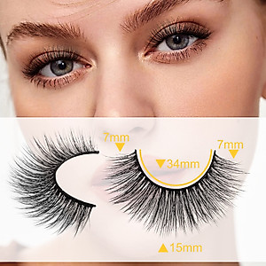 Newcally Lashes False Eyelashes Natural Fluffy Light Volume Faux Mink Lashes 14 Pairs Pack