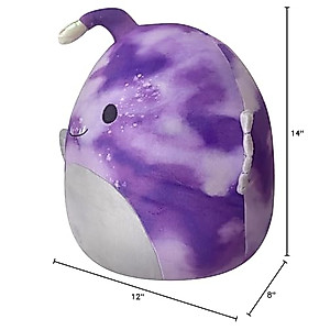 Squishmallows Original 14-Inch Easton Purple Tie-Dye Anglerfish - Large Ultrasoft Official Jazwares Plush