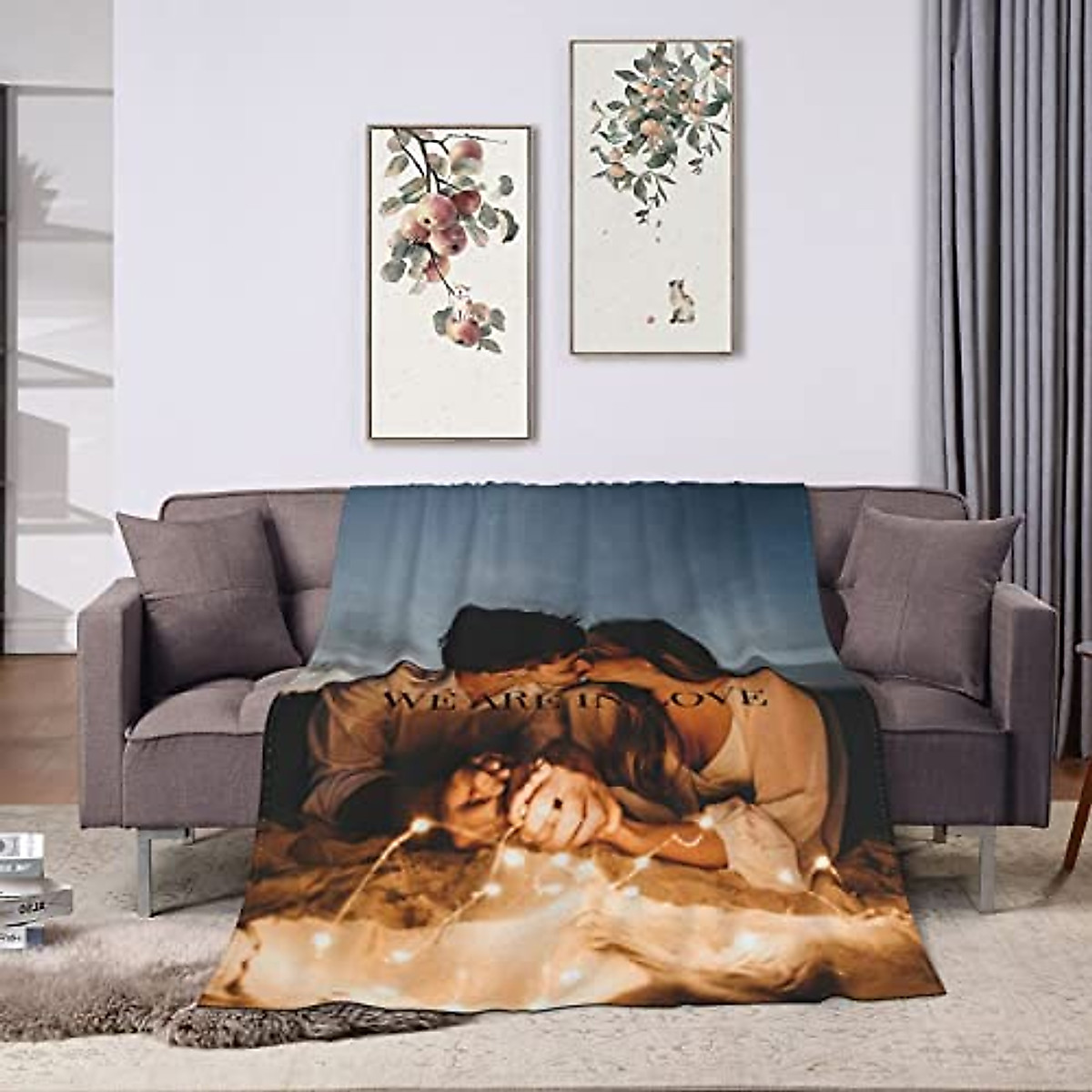 SCOCICI Custom Blanket,Personalized Bed Throw Blanket with Photos Text,Customized Blankets with Photos Words Collage,Customized Blankets for Family Wedding Birthday Gift,1 Photo Collage,36"X28"