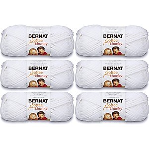 Bernat Softee Chunky Yarn (6-Pack) White 161128-28005