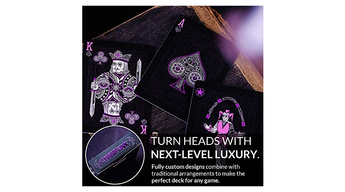 Cyberpunk Purple Playing Cards - Unique Cardistry Deck