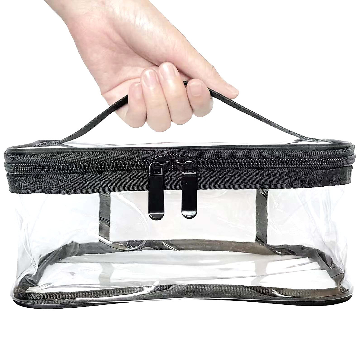 2 Pcs Clear Makeup Bags with Zipper Large Clear Cosmetic Bags for Travel Waterproof Toiletry Bags Transparent Storage Carry Pouch