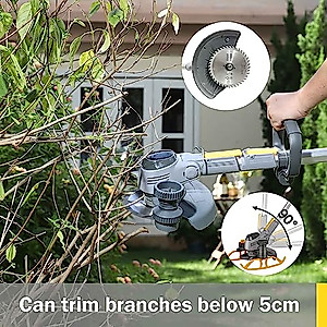 WeGofly Cordless String Trimmer & Edger, (Electric Weed Wacker Include 2 x 21V 4.0Ah Battery and 5 Types Blades), 3-in-1 Edger Lawn Tool/Weed Eater Battery Powered/Brush Cutter - WEG21B…