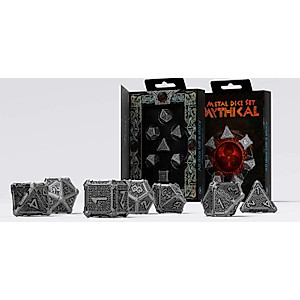 Q Workshop Metal Mythical 7 Polyhedral Ornamented Dice Set
