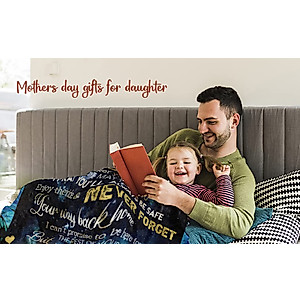 WSYEAR Mothers Day Birthday Gifts for Daughter Adult,Daughter Gifts from Dad Daughter Blanket for Mother's Day Birthday Anniversary Wedding 60X50