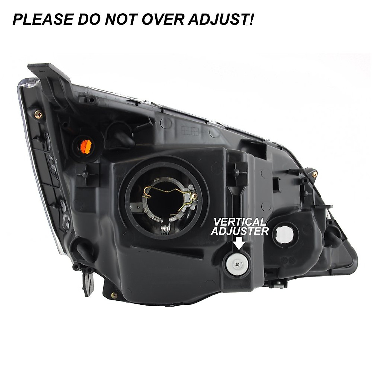 AKKON - For 2007-11 Honda CR-V Driver + Passdenger Sides Headlight Assembly Chrome Houing Clear Lens Full Set