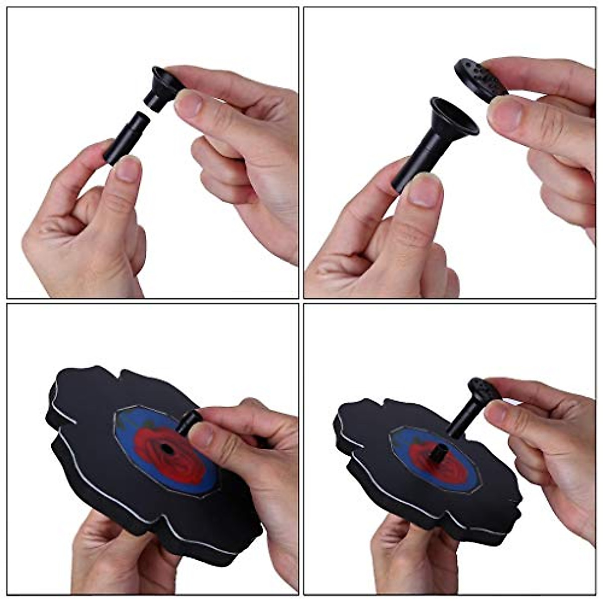 XXXDXDP Fountain Water Pumping Rose Solar Power Bird Bath plastic Fountain Water Floating Pond Garden Patio Decor environmental-friendly