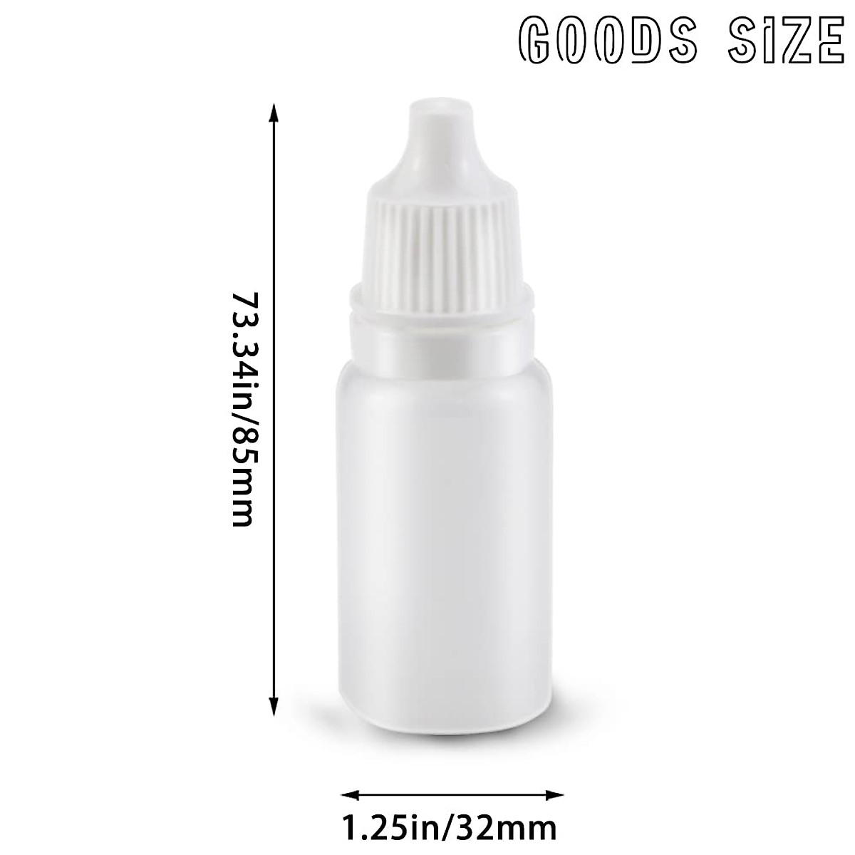 Twdrer 32PCS 1oz/30ml Empty Plastic Squeezable Eye Liquid Dropper Bottles with Caps,Refillable Ldpe Plugs Essential Oil Bottle Container