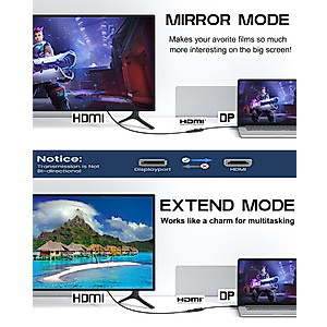 DisplayPort to HDMI Adapter 4K, 5-Pack, Display Port DP to HDMI Adapter Cable Male to Female Compatible with Computer, Monitor, TV, Projector (5, Black)