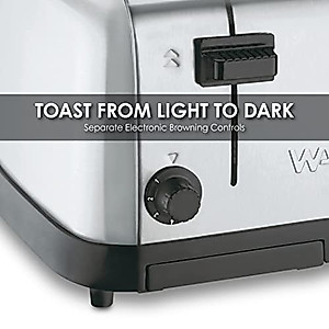 Waring (WCT708) Four-Compartment Pop-Up Toaster, Silver
