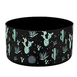 WK IEASON Protective Silicone Sleeve Boot for 20-40oz Stanley Tumbler and Compatible with 12oz 21oz 24oz Hydro Flask Water Bottle,Simple, Yeti and Other Brand Water Bottle(Cactus Black)