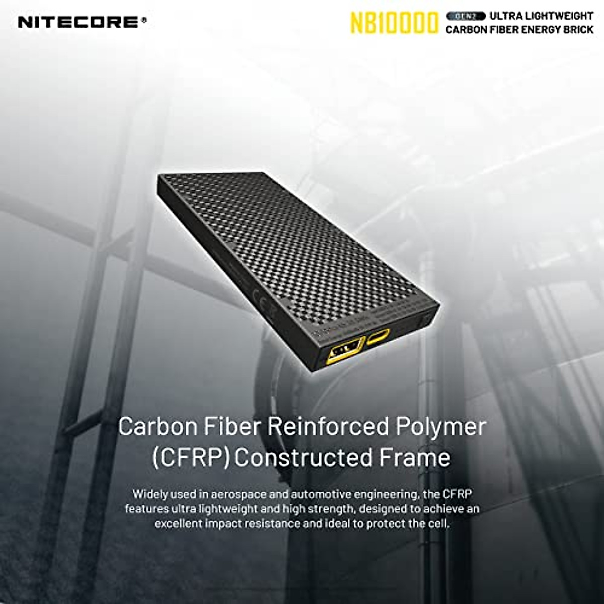 Nitecore NB10000 Gen II (Gen 2) Ultra-Slim Power Bank, 10000mAh QC Quick-Charge USB and USB-C Dual Outputs with Cables for Phones Flashlights and Headlamps (Black)