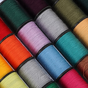 Jeanoko Sewg 64pcs 24×19×2 64pcs Colorful Hand Machine Sewing Thread Set Clothes String Spool Box Fr-197