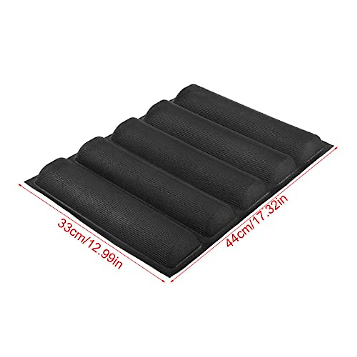 oceanside Silicone Oblong Shape Bread Molds Easy to Clean Baguette Pan French Bakeware Tray, Kitchen Baking Accessories