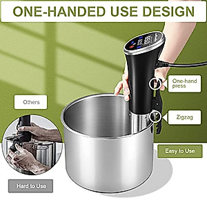 Wancle Sous Vide Cooker Machine 1100W IPX7 Immersion Circulator, with Reservation Function, Easy to store