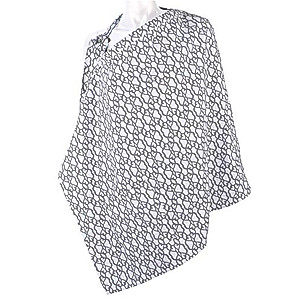 LK Baby Nursing Cover for Breastfeeding Privacy Soft 100% Cotton in Grey White