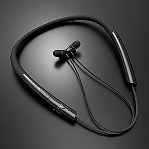 Mosonnytee Neckband Bluetooth Headphones Wireless Earphones with Microphone Ergonomic Design Neckband Magnetic Earbuds Passive Noise Cancelling Comfortable Soft Headphones with 12-Hours Usage