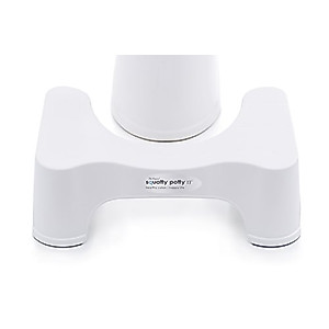 Squatty Potty The Original Bathroom Toilet Stool, 7 inch and 9 inch, White, (Pack of Two)