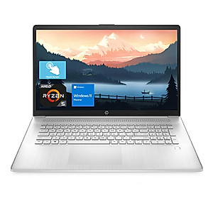 HP 2022 Newest 17z Laptop, 17.3" HD+ Touchscreen, AMD Ryzen 5 5625U, 32GB DDR4 RAM, 1TB PCIe SSD + 2TB HDD, Webcam, Fingerprint Reader, HDMI, Wi-Fi 6, Windows 11 Home, Silver