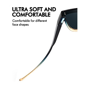 Myiaur Fit Over Sunglasses for Women Men, Trendy Large Polarized UV400 Protection Wear Over Glasses for Driving Outdoors