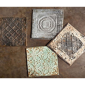 Park Hill Collection Decorative Tin Ceiling Tile - Antique Cream Color