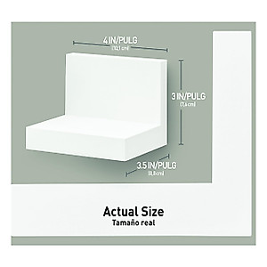 Command Display Ledges, Quartz, 2-Ledges, 8-Medium Foam Strips (HOM23Q-2ES), Great for dorm decor