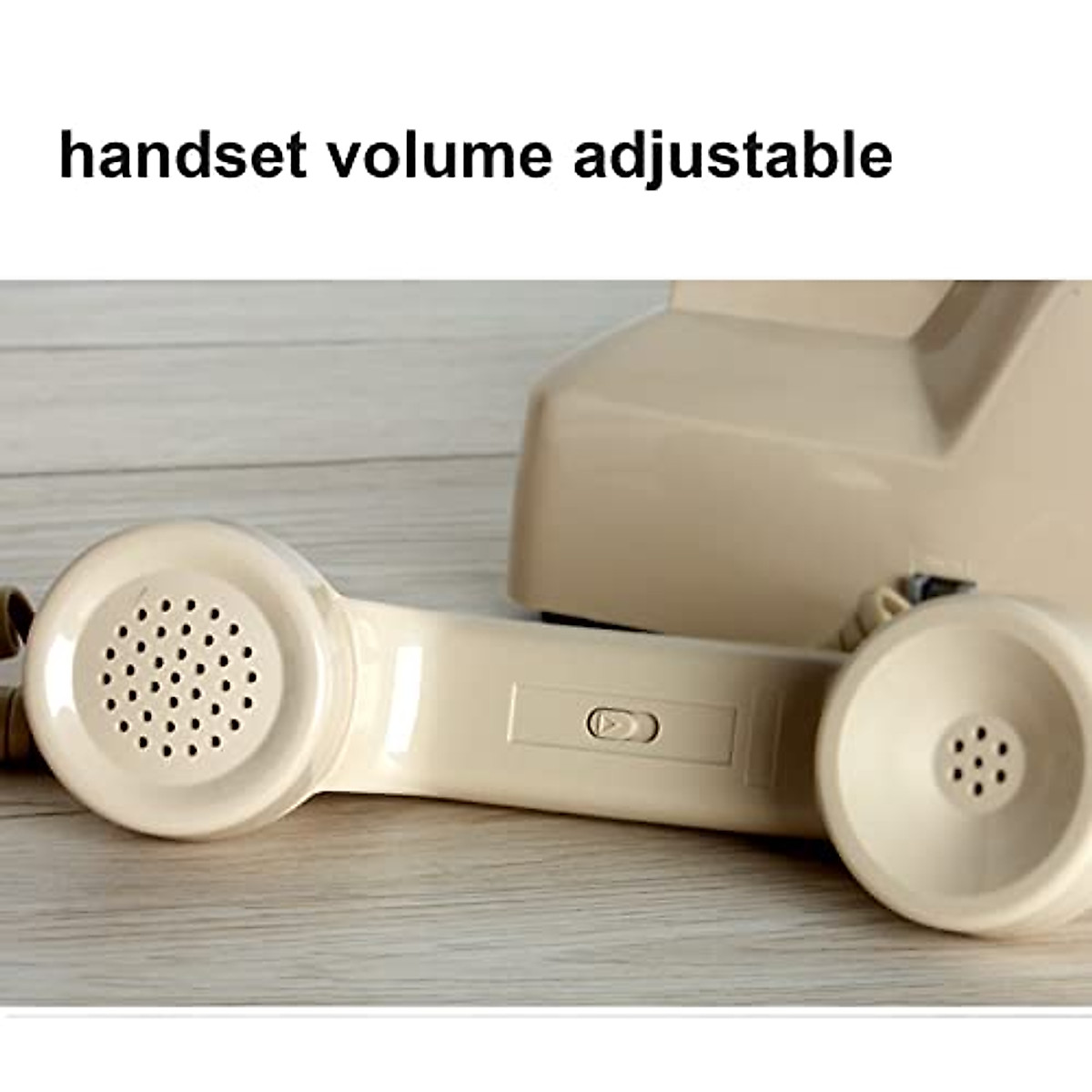 TelPal Landline Phones for Home Office Hotel School Corded Single Line Heavy Desktop Basic Telephone for Seniors Retro Classic Old Fashion Movie Decor Telephones with Loud Metal Bell Ringer (Ivory)