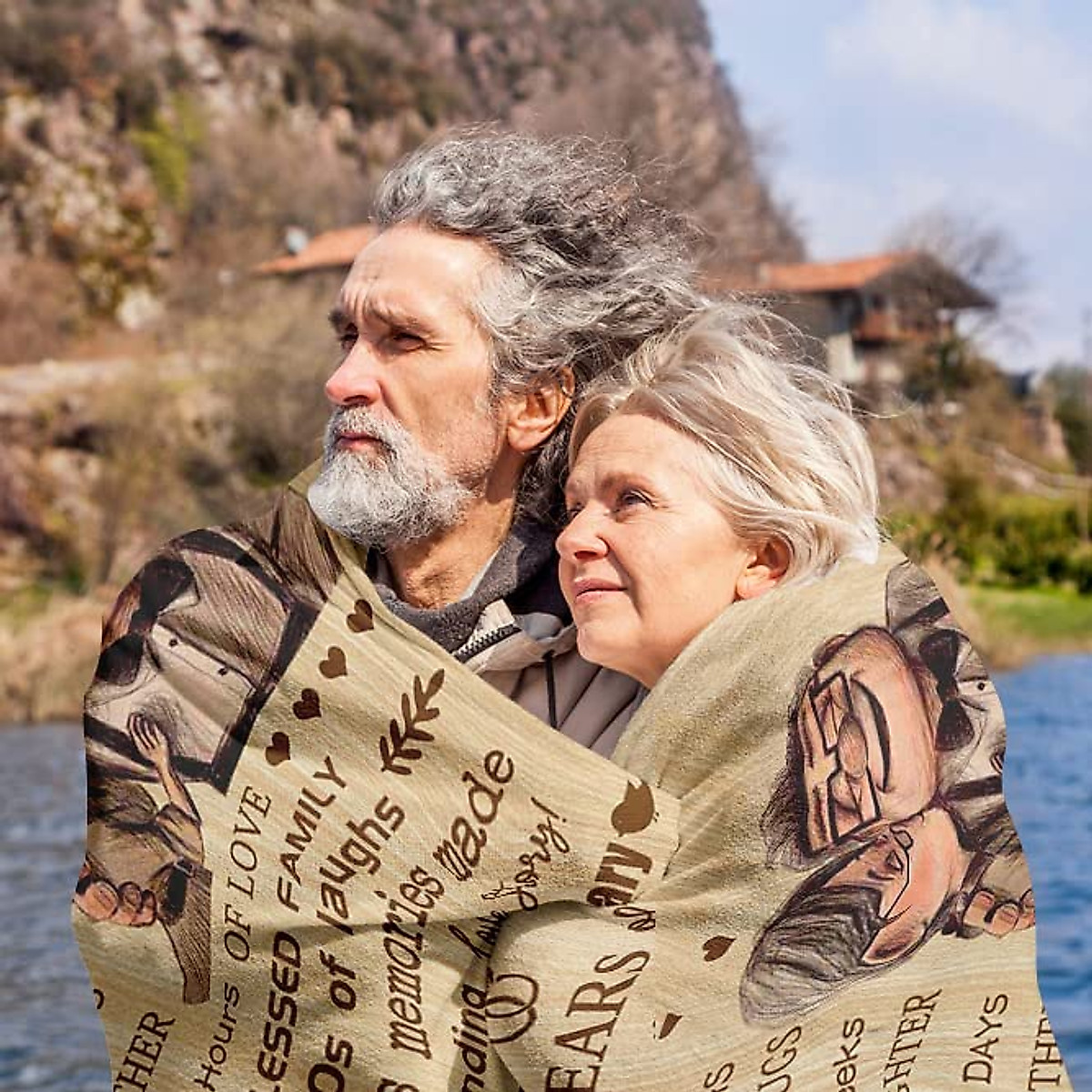 50th Anniversary Blanket Gifts - Gift for 50th Wedding Anniversary - Golden 50 Years of Marriage Gifts for Dad, Mom, Grandpa, Grandma, Grandparents - 50th for Husband Wife 60"X 50"