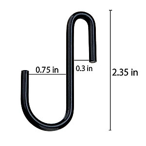 BAYEAR S-Shaped Hook, Metal Hook, Coffee Cup Hook, Suitable for Kitchen, Closet, Bathroom, Office, Flower Basket, Garden Plants or Outdoor Activities. 10 Pieces