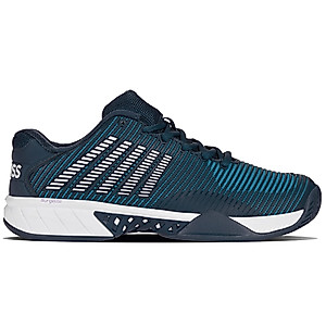K-Swiss Men's Hypercourt Express 2 Tennis Shoe, Reflecting Pond/Biscay Bay/White, 9 M