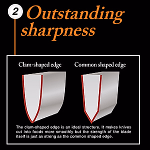 SUPER STONE BARRIER Santoku Knife 165mm (6.5 inches)