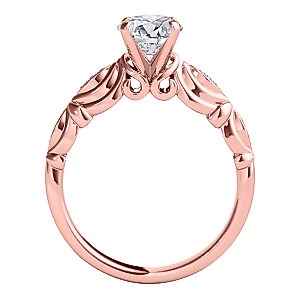MauliJewels 1/2 Carat Halo Diamond Engagement Bridal Ring Set 10K Solid Rose White Yellow Gold