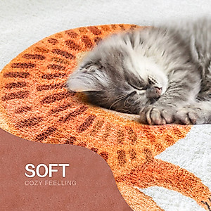 WREWING Round Rug 3.3ft, Cute Animals Large Non Slip Super Soft Plush Area Rug for Kids Room Playroom Nursery Bedroom, Educational Washable Circular Floor Mat for Home Room Decorative (Zoo)