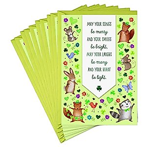 Hallmark Pack of St. Patricks Day Cards, Festive Critters (10 Cards and Envelopes)