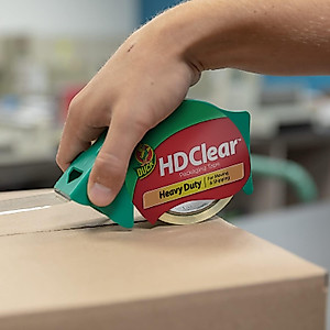 Duck HD Clear Heavy Duty Packing Tape, Extra Long 1.88” x 109 yards per Roll, 3" Core, 6 Rolls (299016)