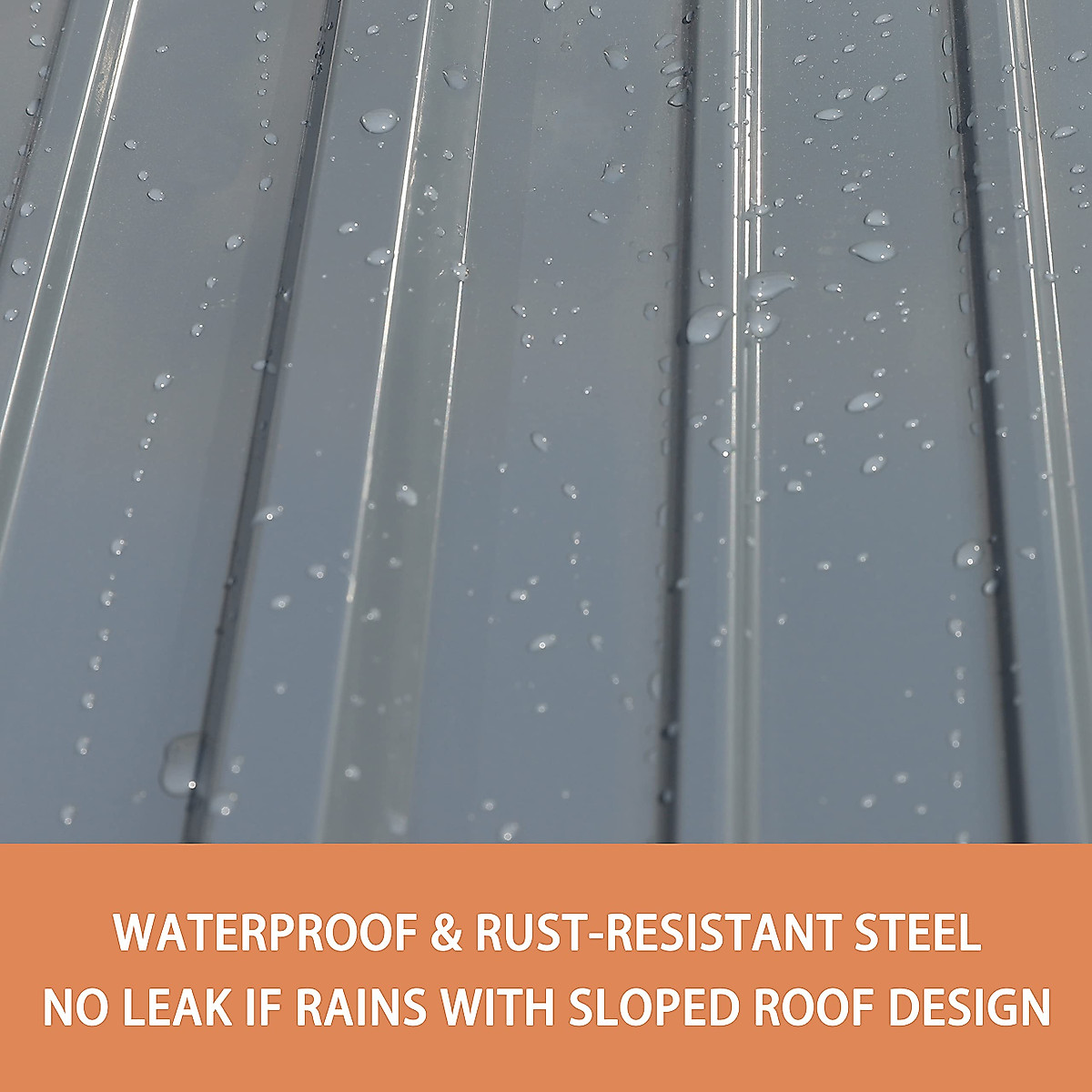 Yardenaler 4x4 FT Metal Outdoor Storage Shed, Garden Tool Shed Kit with Doors & Lock, Waterproof Patio Utility Tool Shed for Backyard and Garden, Gray