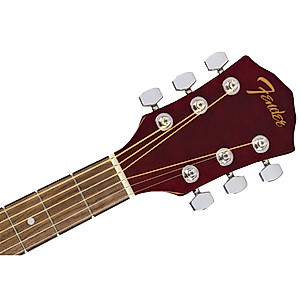 Fender FA-125 Dreadnought Guitar - Natural Bundle with Hard Case, Tuner, Strap, Strings, String Winder, Picks, and Austin Bazaar Instructional DVD