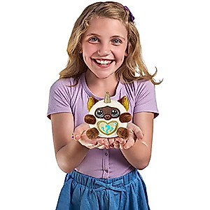 Rainbocorns Kittycorn Surprise Series 1 (Siamese Cat) by ZURU, Collectible Plush Stuffed Animal, Surprise Egg, Sticker Pack, Jelly Slime Poop, Ages 3+ for Girls, Children