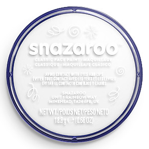 Snazaroo Classic Face and Body Paint, 18.8g (0.66-oz) Pot, White