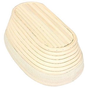 XDLEX Bread Proofing Baskets Set of 1 10 inch Oval Shaped Dough Proofing Bowls w/Liners Perfect for Professional & Home Sourdough Bread Baking