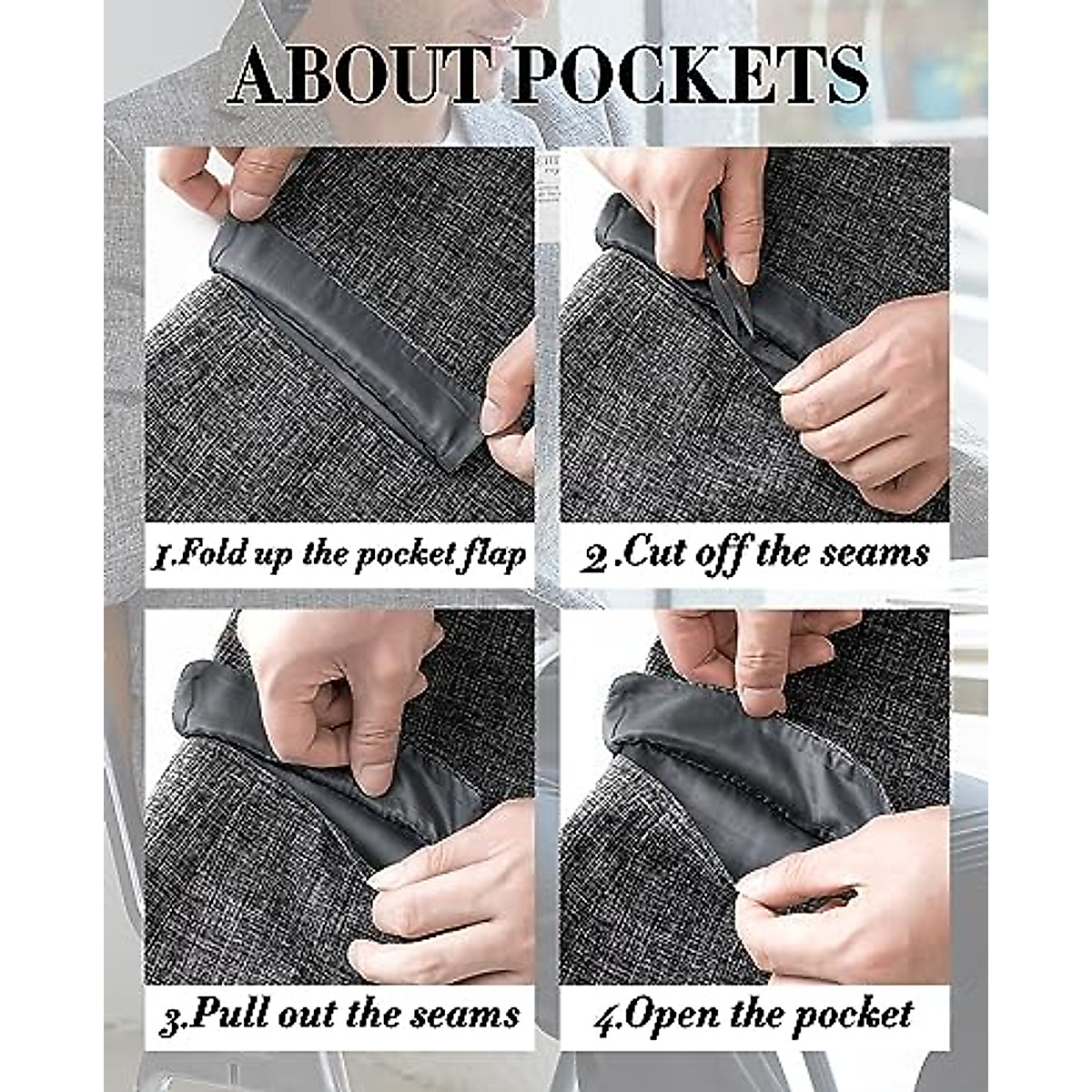 J.VER Men's Casual Sport Coat Classic Fit One Button Blazer Jacket with 5 Real Pockets Light Grey