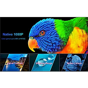 Native 1080p Projector with a Bag,10000 Lux 4k Projector for Outdoor Movies with 450" Display,Support Dolby & Zoom,Compatible with TV Stick,HDMI,VGA.USB,Smartphone,PC