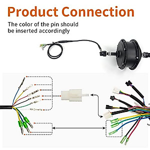 Hub Motor Convert Extension Cable 9 Pin Waterproof Connector 36V 48V 52V 250W-1200W Ebike Motor Conversion Line 60cm 130cm 160cm Electric Bike Accessories (130cm Female)