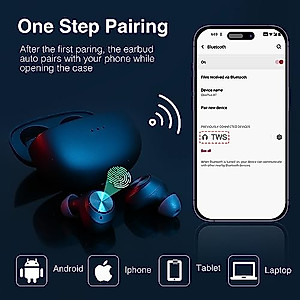 Fulgivate Wireless Earbuds Pro - Premium Sound Bluetooth 5.3 Earphones 48H Playtime, IPX5 Waterproof in-Ear Headphones for iPhone/Android/Samsung (Black)