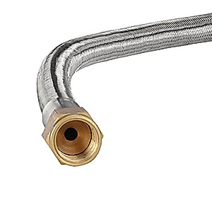 IGT Gas Regulator | 2 feet Stainless Steel Braided Hose Propane Regulator (70000 BTU) for Barbecue Grill, Camping Stove, Patio Heater, Fish Cooker & Other Small Gas Appliances, 2 ft, QCC-1, LPG, GREEN
