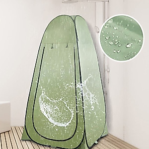 Timilge Portable pop-up privacy tent suitable for outdoor shower, dressing room, sunshade and camping toilet (Green)