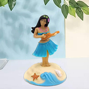 shuaiyin Hawaii Dancing Girl - Solar Powered Hula Girl Swinging Bobble Toy, Dashboard Hula Doll Girl, Car Ornaments Dolls